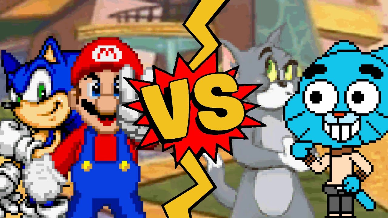 M.U.G.E.N Battles | Sonic/Mario vs Tom/Gumball - YouTube