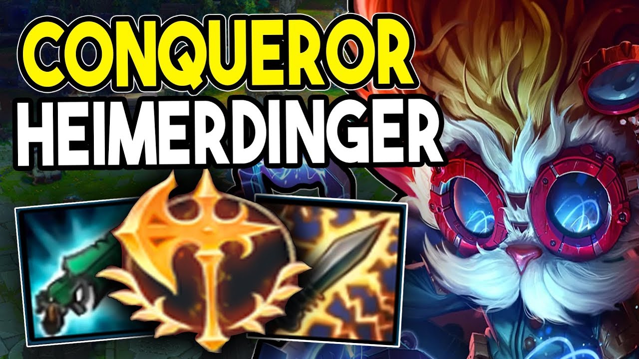 NEW CONQUEROR RUNE ON HEIMERDINGER MIDLANE?? HYBRID HEIMERDINGER ...