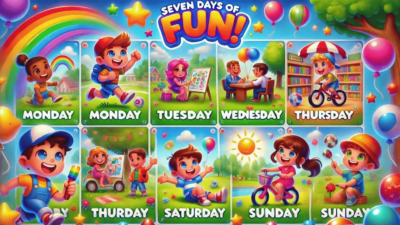 "Seven Days of Fun | Fun Kids Song | Kids Channel " - YouTube