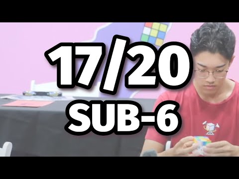 17/20 Sub-6 OFFICIAL solves at the New Jersey Championship 2024 - Matty Hiroto Inaba from Hawaii ...