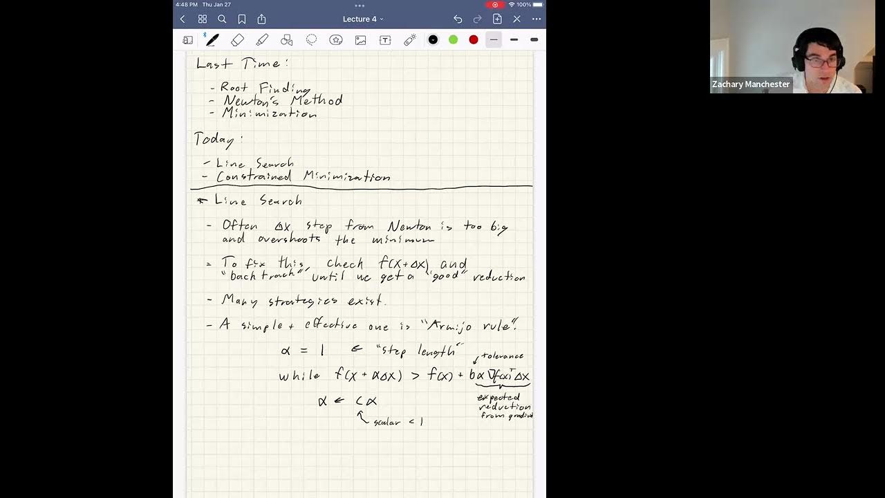 Optimal Control (CMU 16-745) - Lecture 4: Optimization Pt. 2 - YouTube