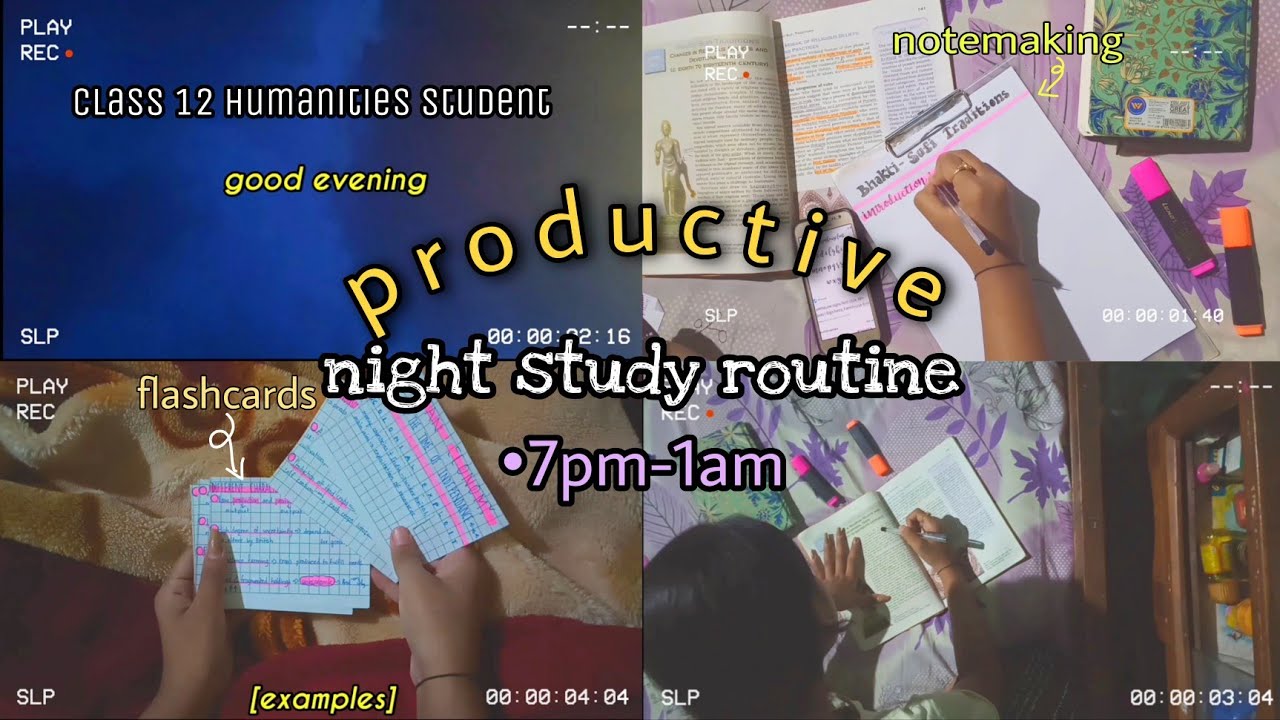 🌃 productive night time study routine of an Indian 12th CBSE student//# ...
