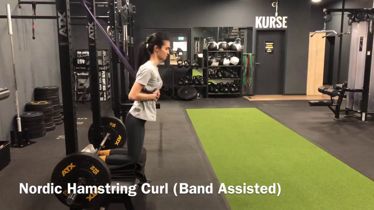Nordic Hamstring Curl (Band Assisted) - YouTube