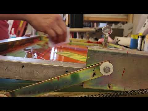 Silkscreening 2 color labels the old way. This is old school. - YouTube