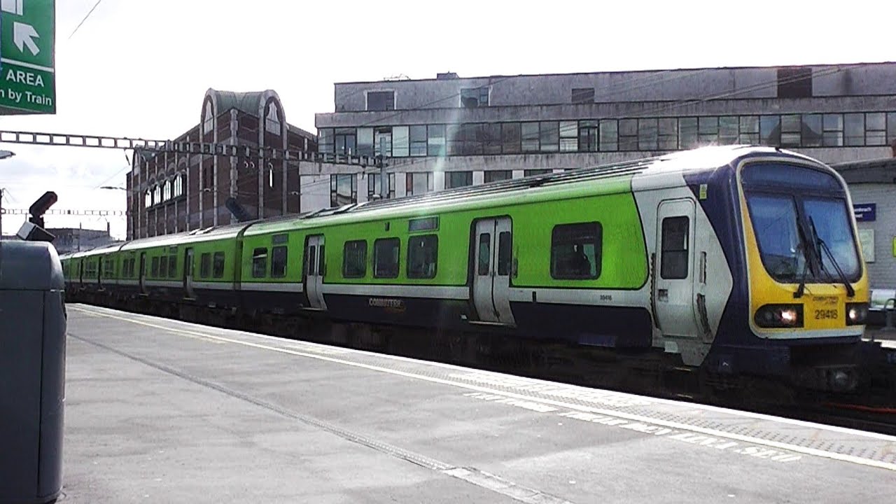 IE 29000 Class Commuter Train number 29418 - Tara Street, Dublin - YouTube