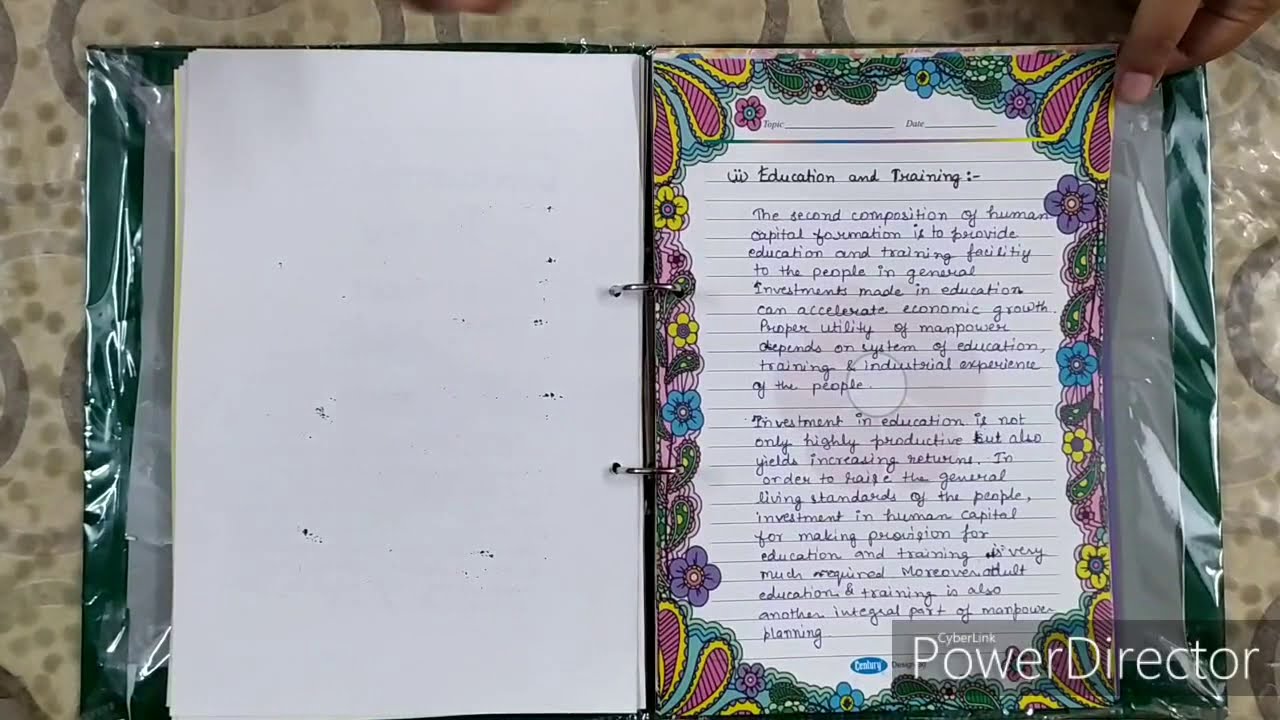 Economic project on Human Capital Formation [With Pics] 27page Eco ...