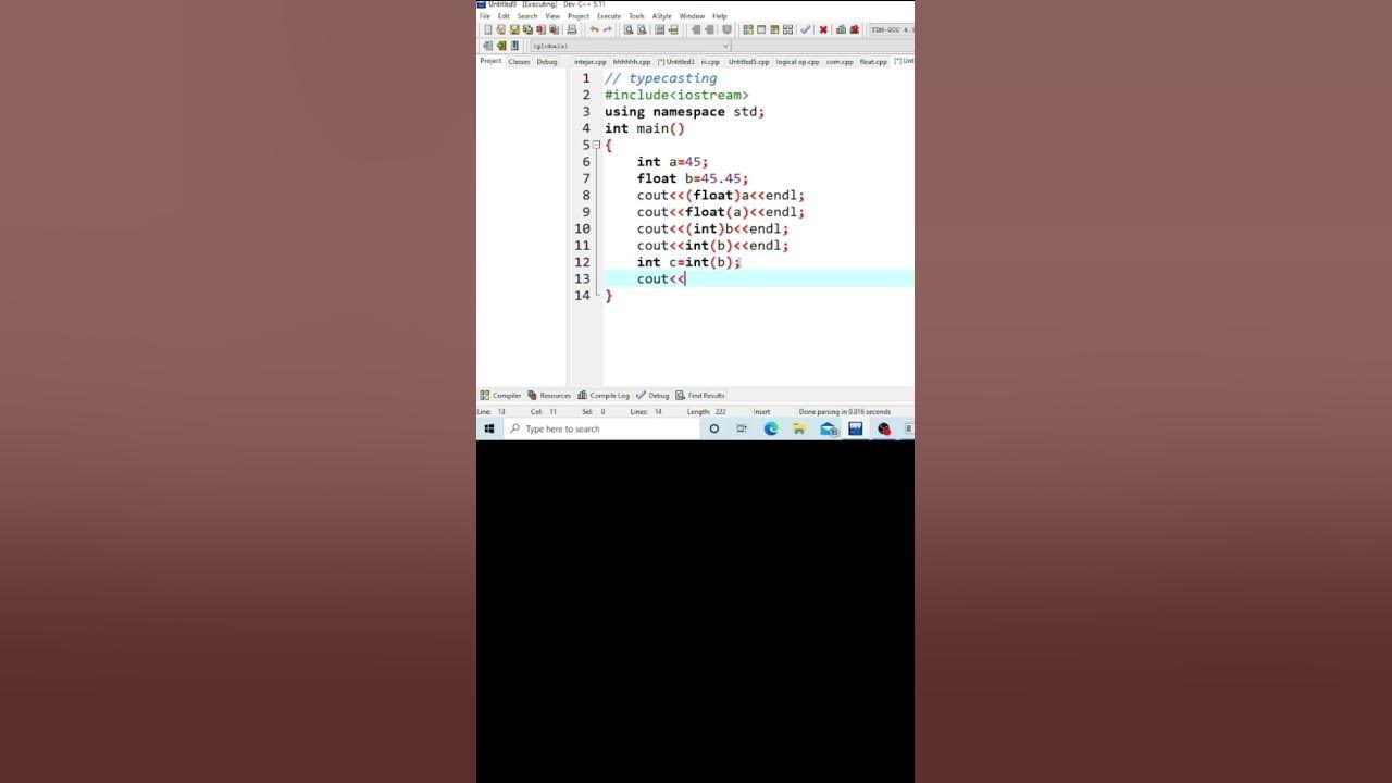 Typecasting C Language Coding For Beginners Programming Language Apnacollage Shorts