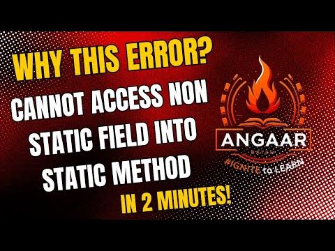 Why we CANNOT access "Non-Static" Field from "Static" Method ? | 2 Minute OOPS - YouTube