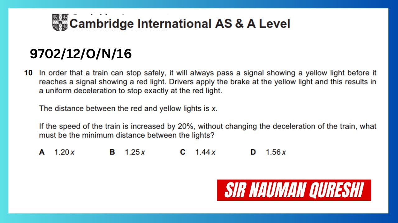 9702/12/O/N/16 | CAIE As Physics P1 | Oct Nov 2016 P12 Q10 - YouTube