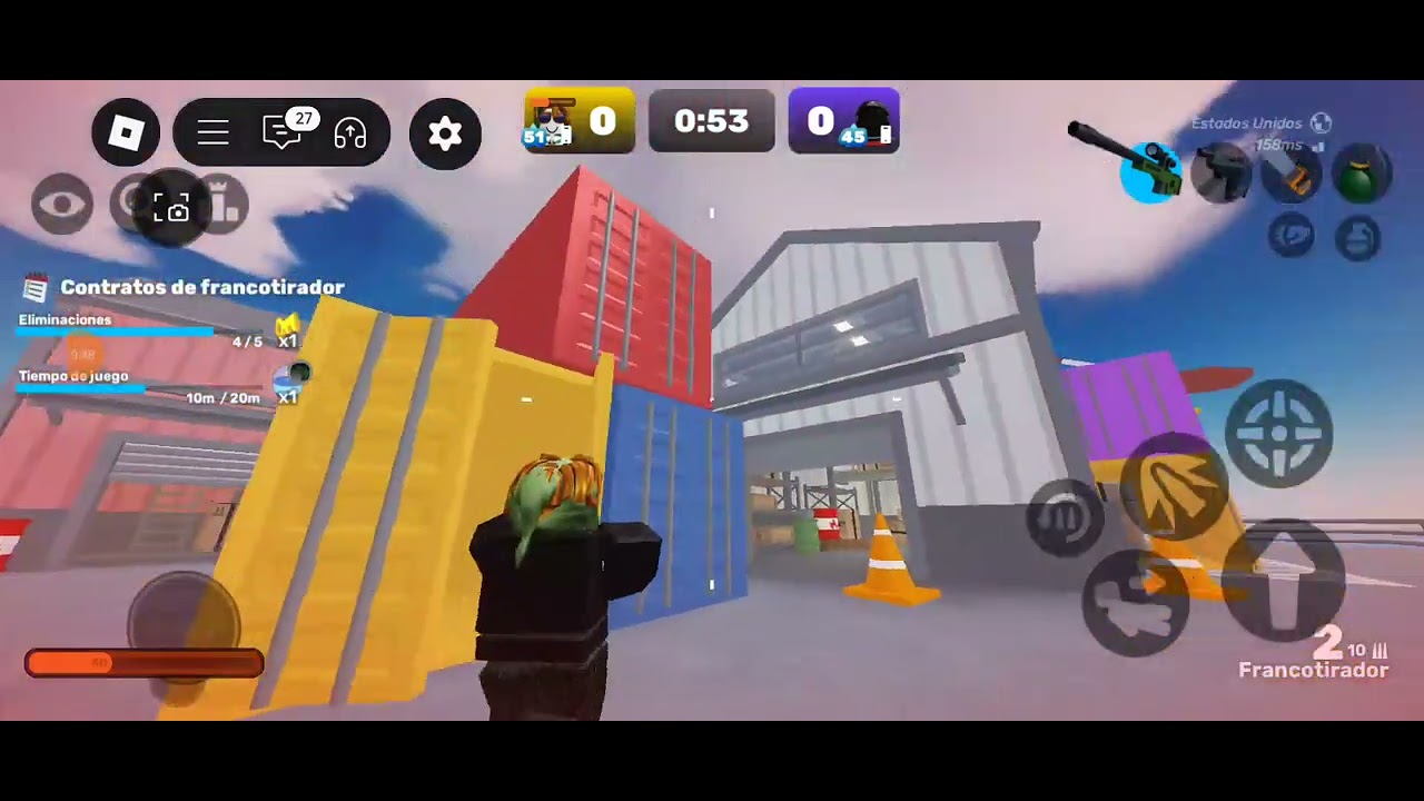 Jugando con el franco tirador en Roblox rivals - YouTube