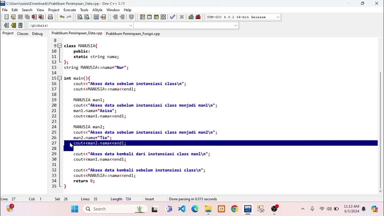 PRAKTIKUM PBO (PENIMPAAN DATA) - YouTube