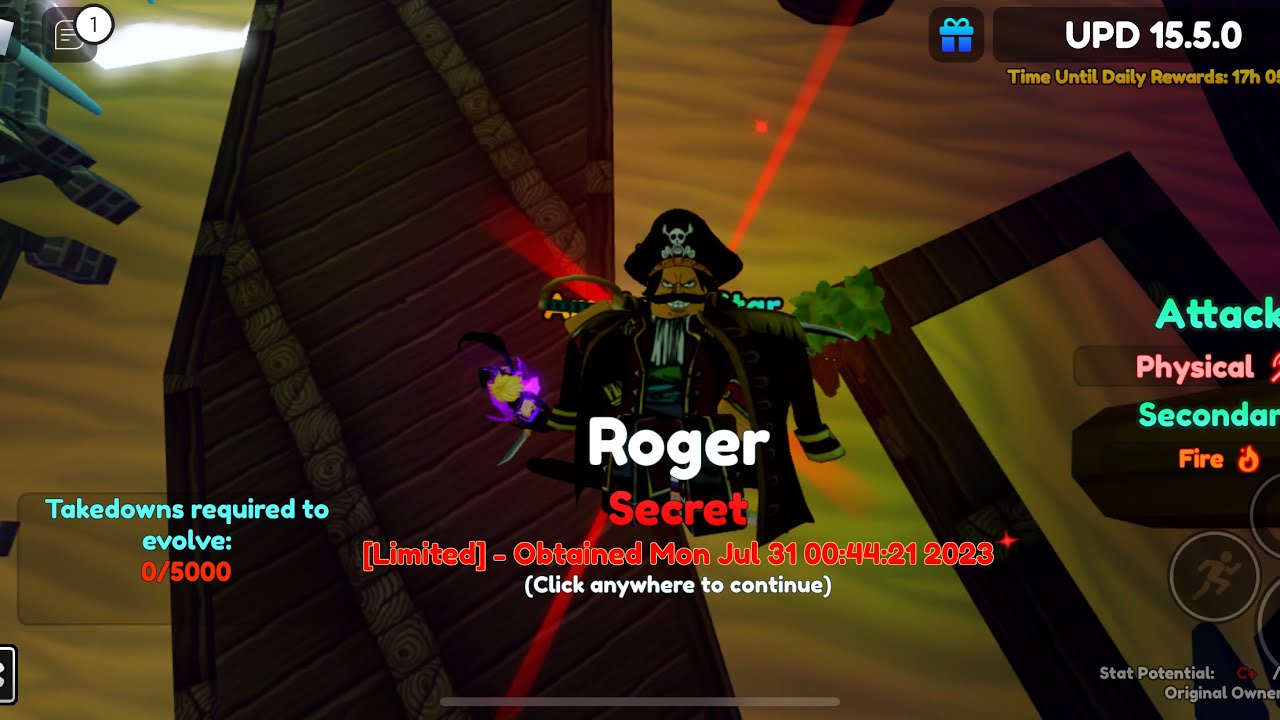 opening Secret Roger in Anime Adventures - YouTube