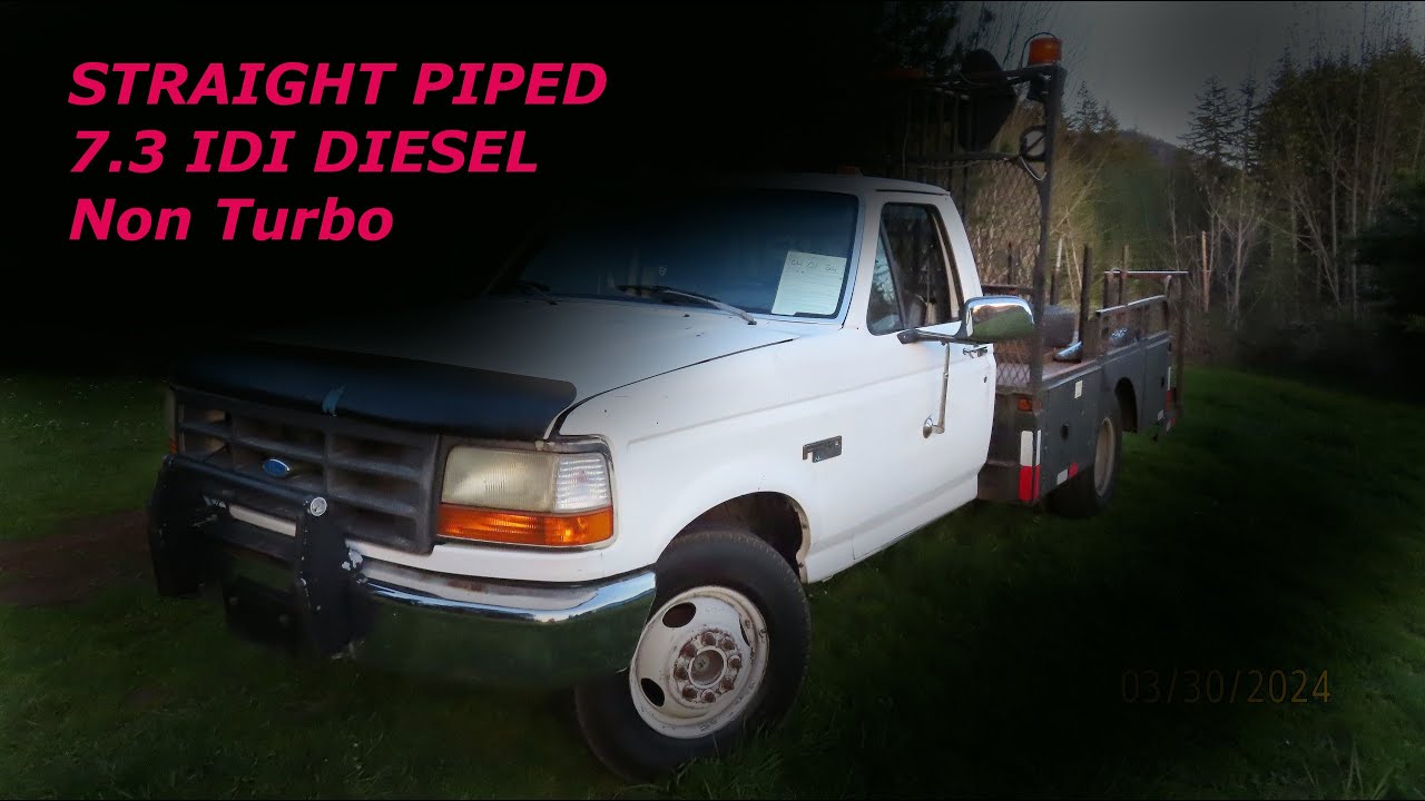 The 7.3 IDI Diesel Non-Turbo gets a Straight Pipe! - YouTube