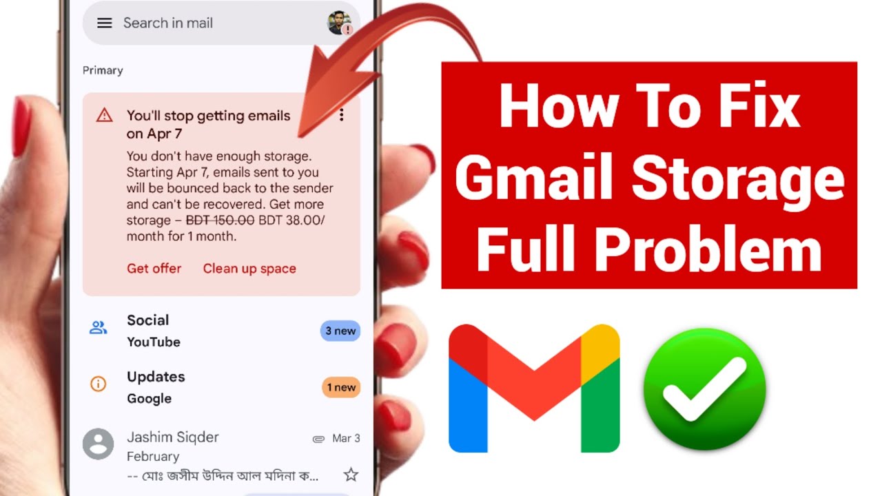 Fix gmail account storage is full you might not be able to send or ...