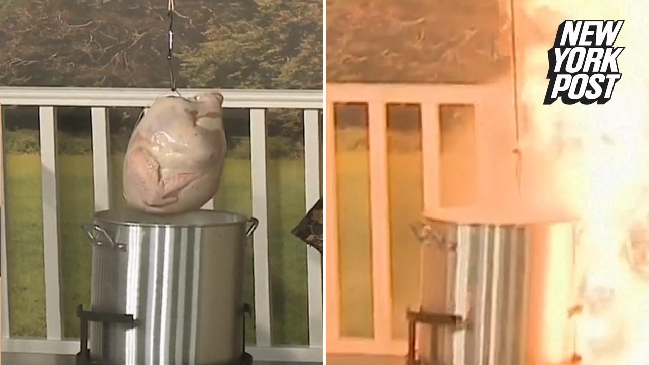 Deep-frying your turkey might create a giant fireball - YouTube