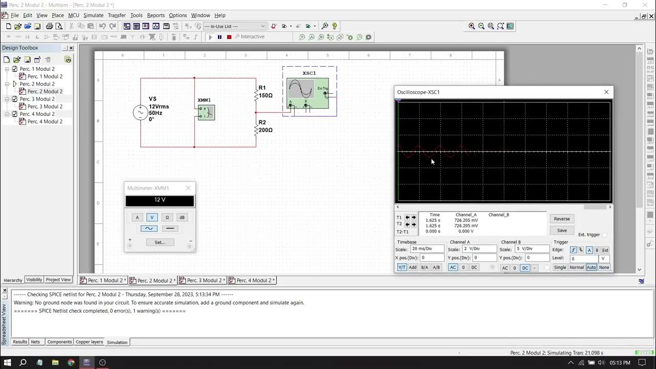 RANGKAIAN PERCOBAAN PRAKTIKUM PBE MODUL 2 - OSILOSKOP - YouTube