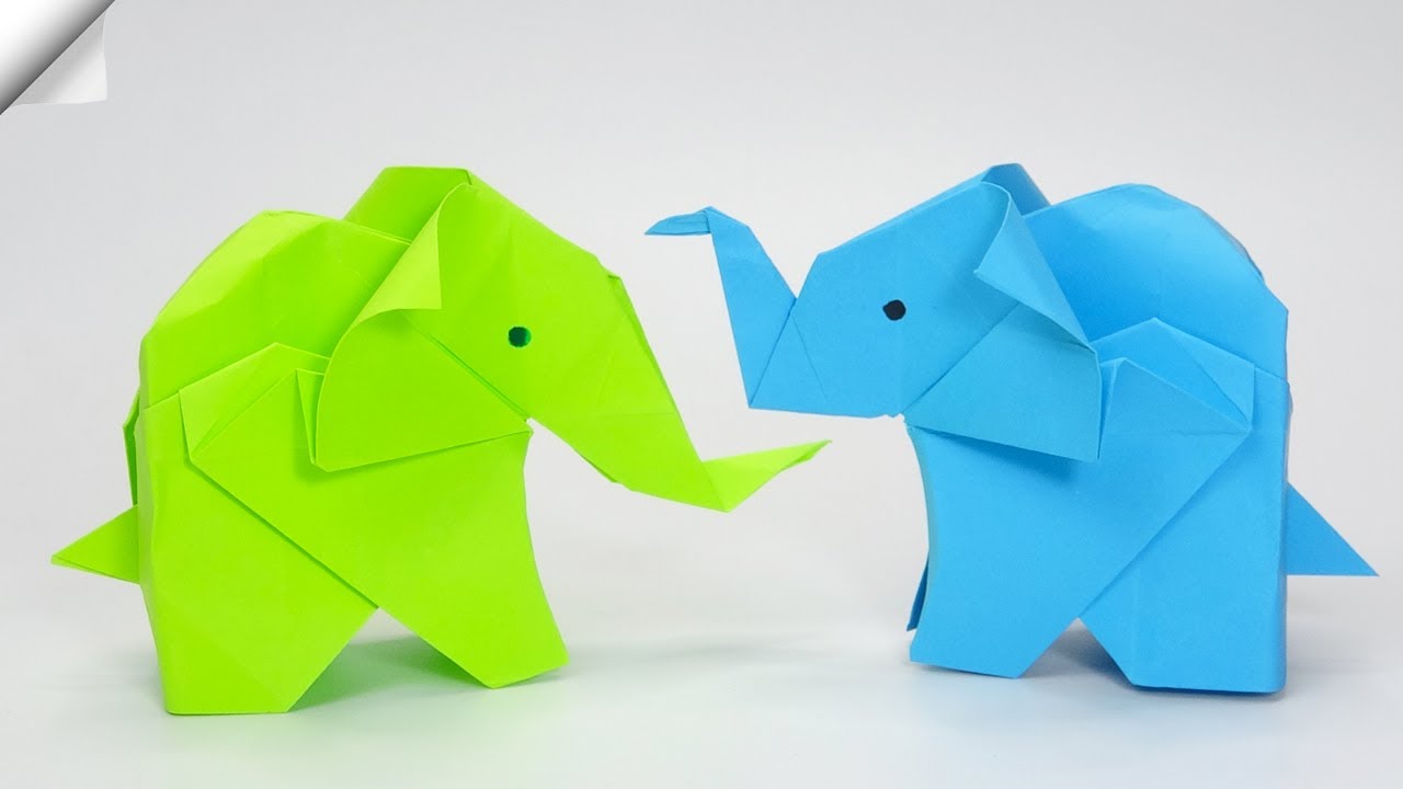 Elephant paper TOYS - Origami elephant - YouTube