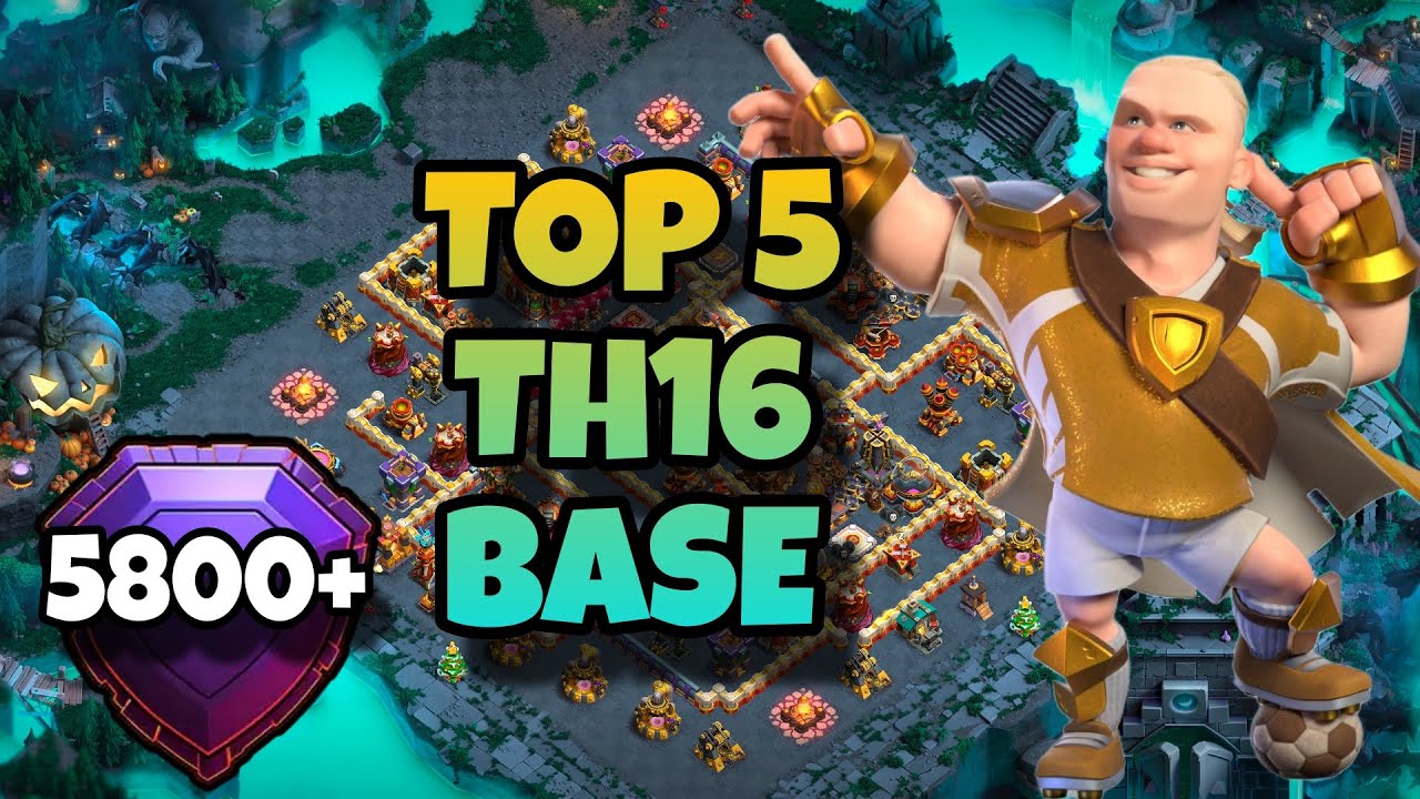 TOP 5 TH16 Base LINK | TH16 WAR BASE | TH16 LEGEND BASE - CLASH OF ...