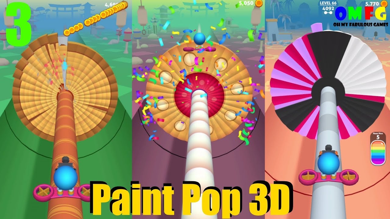 Paint Pop 3D | Colourful Painting Game | Level 51 to 75 - YouTube