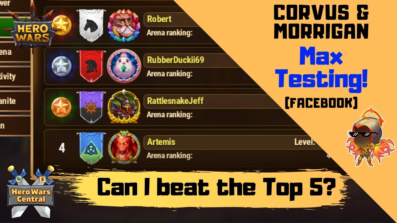 Hero Wars | Can I Beat the Top 5 Teams on my Server with Corvus and ...