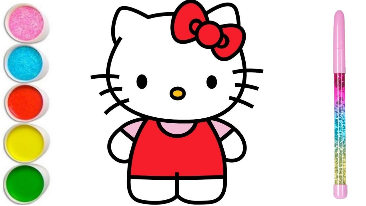 Hello Kitty Drawing | How to Draw Kitty Drawing | Easy Step By Step For ...
