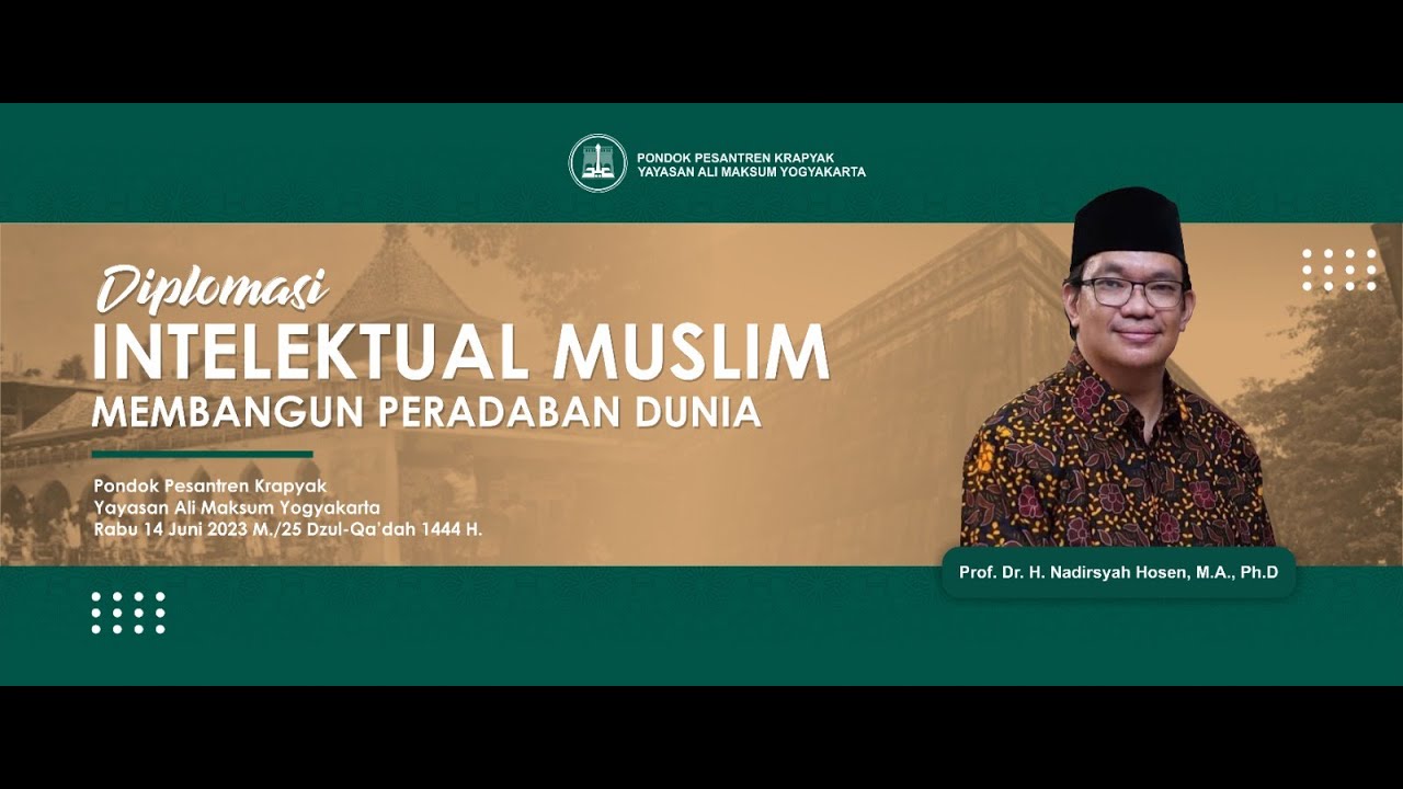 DISKUSI RUTIN YAYASAN ALI MAKSUM "DIPLOMASI INTELEKTUAL MUSLIM ...