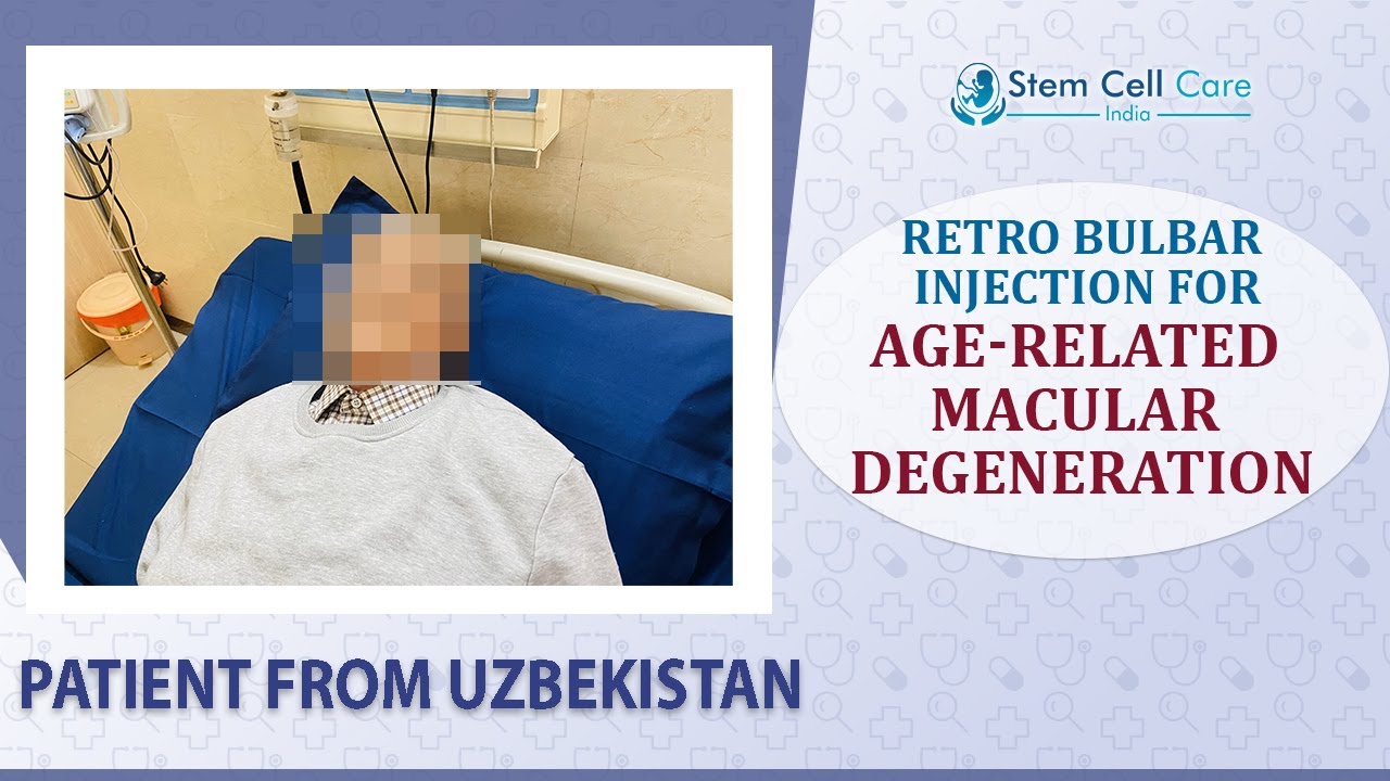 Patient with Age-related Macular Degeneration during retro bulbar ...