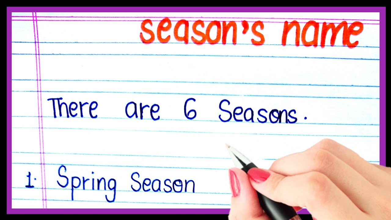 Seasons name in english | types of seasons name in english | six ...