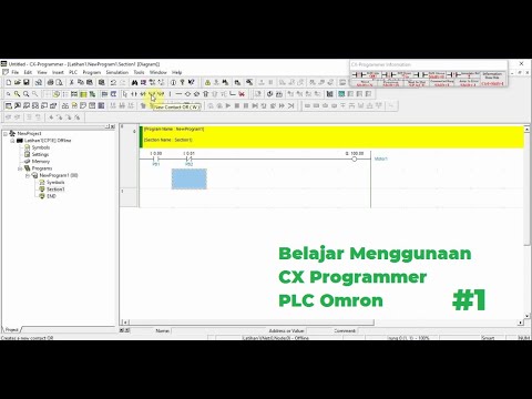 Tutorial Menggunakan Aplikasi CX Programmer PLC Omron Ladder Diagram #1 ...