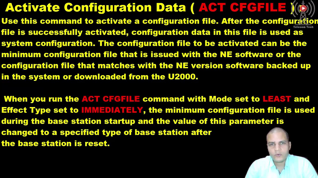 Huawei UMPT Activate Configuration Data Command - YouTube