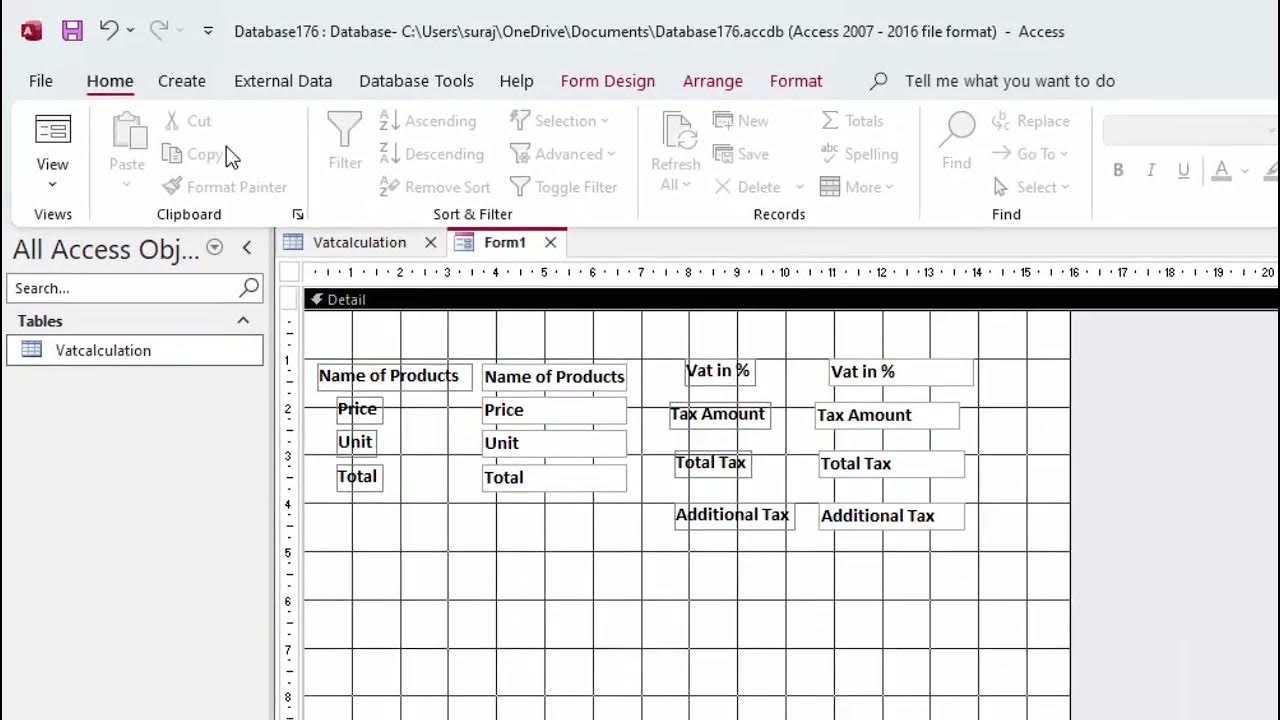 Vat calculation software in Ms access@COMPUTEREXCELSOLUTION #viral #msaccesstipsandtricks # ...
