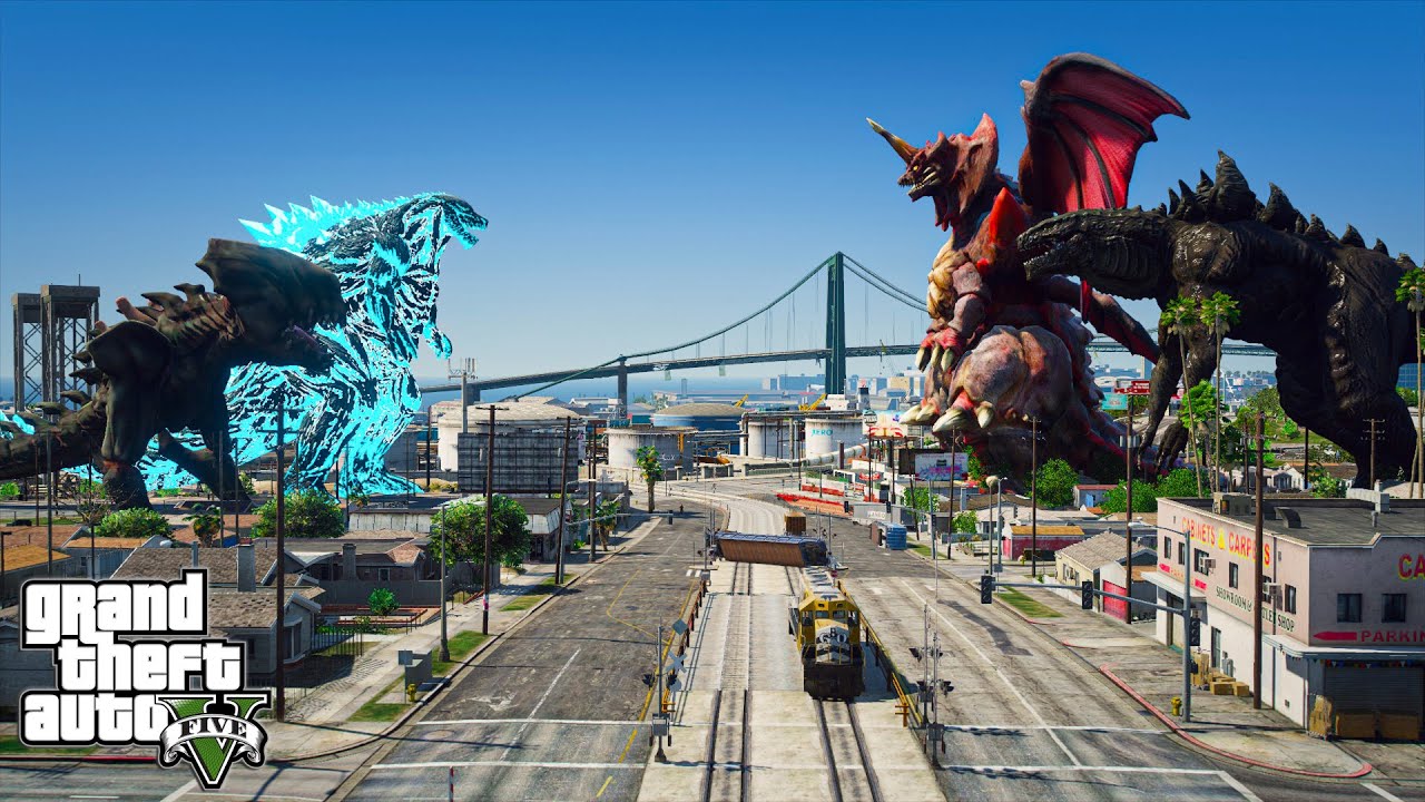 Gastarid, Godzilla Earth vs Destroyah, Zilla 98 ( GTA V Mods ) - YouTube