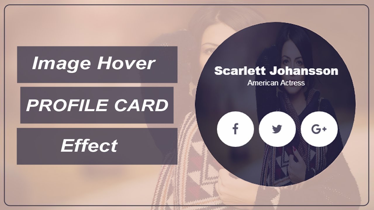 Image Hover Profile Card Effect - Profile Card - Image caption hover ...