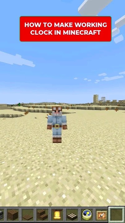 How to build a working clock in minecraft #shorts #minecraft - YouTube