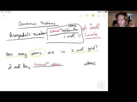 Atoms and Moles Conversions using Avogadros Number - YouTube
