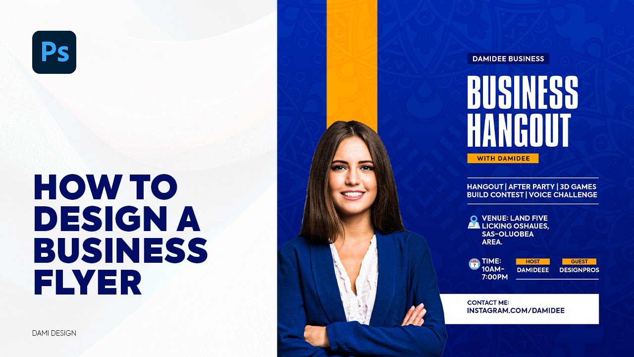 Photoshop Tutorial: How to Design a BUSINESS Flyer in Photoshop - YouTube