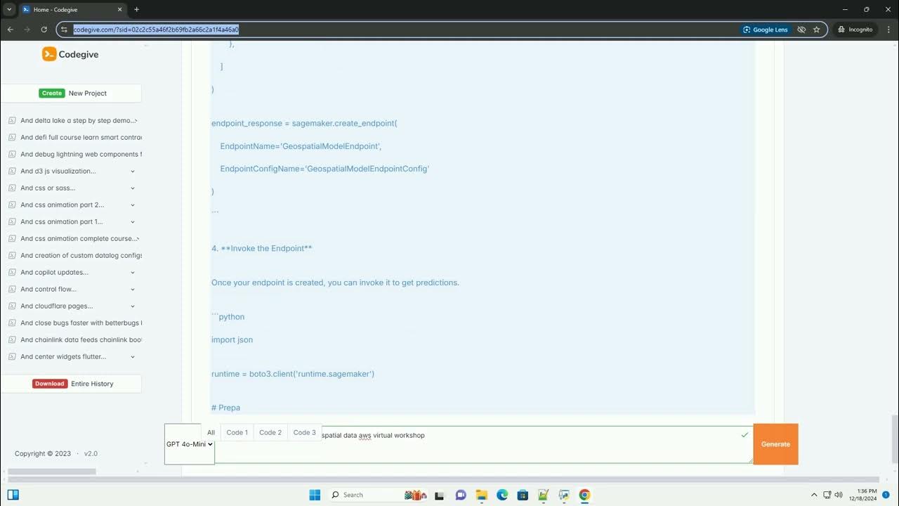 and deploy ml models using geospatial data aws virtual workshop - YouTube
