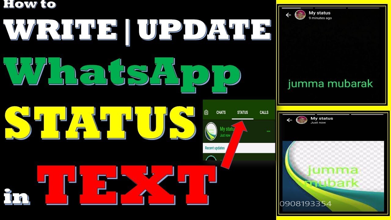 How to Write | Update WhatsApp Status in Text - YouTube