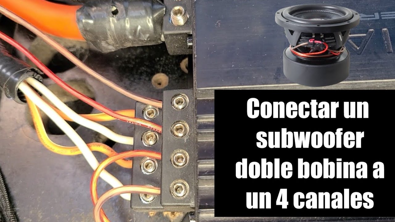 Conectar un bajo doble bobina a un amplificador de 4 canales - YouTube
