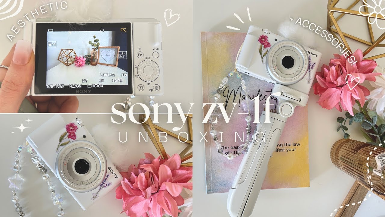 Sony ZV-1F aesthetic unboxing + setup, manual focus shortcuts ...