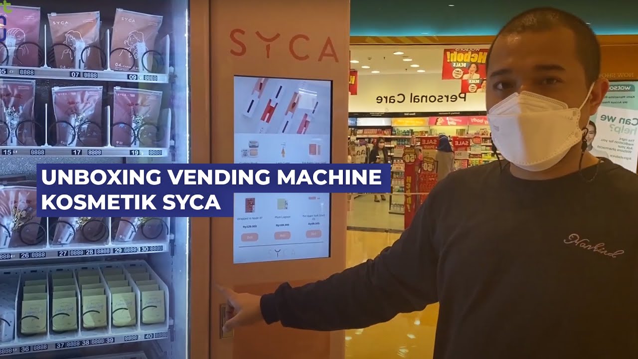 Unboxing Vending Machine Kosmetik #1 di Indonesia Syca - YouTube
