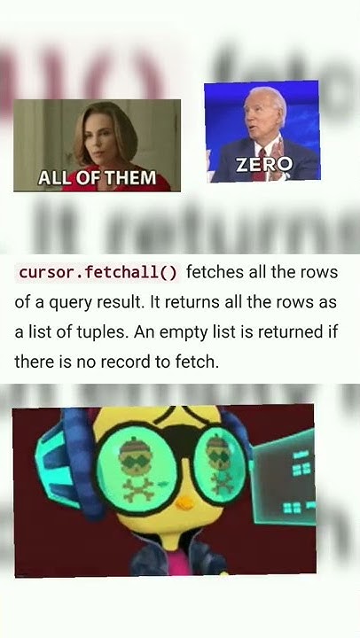 Fetchall | Fetchmany | Fetchone in Python |Python SQL Display Data difference in three #shorts ...