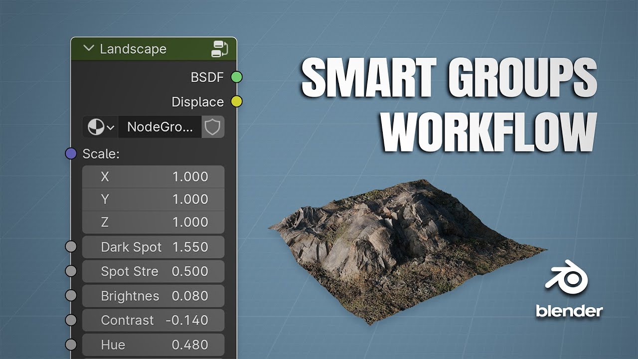 Realistic Terrain In Blender | Smart Groups Workflow (Blender 4.0 ...