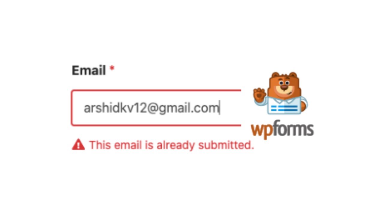Prevent Duplicate Input Values In Wpforms Unique Field Option Youtube 1170