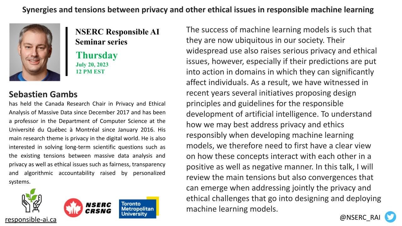 Part 2 - Synergies and Tensions in Responsible Machine Learning ...