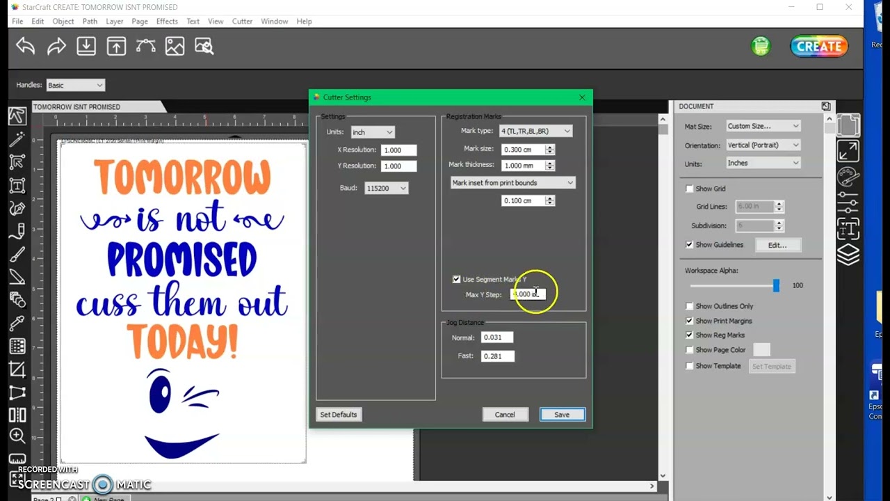 HOW TO ADD EXTRA REG MARKS FOR LONGER PRINT+CUT PROJECTS IN STARCRAFT ...