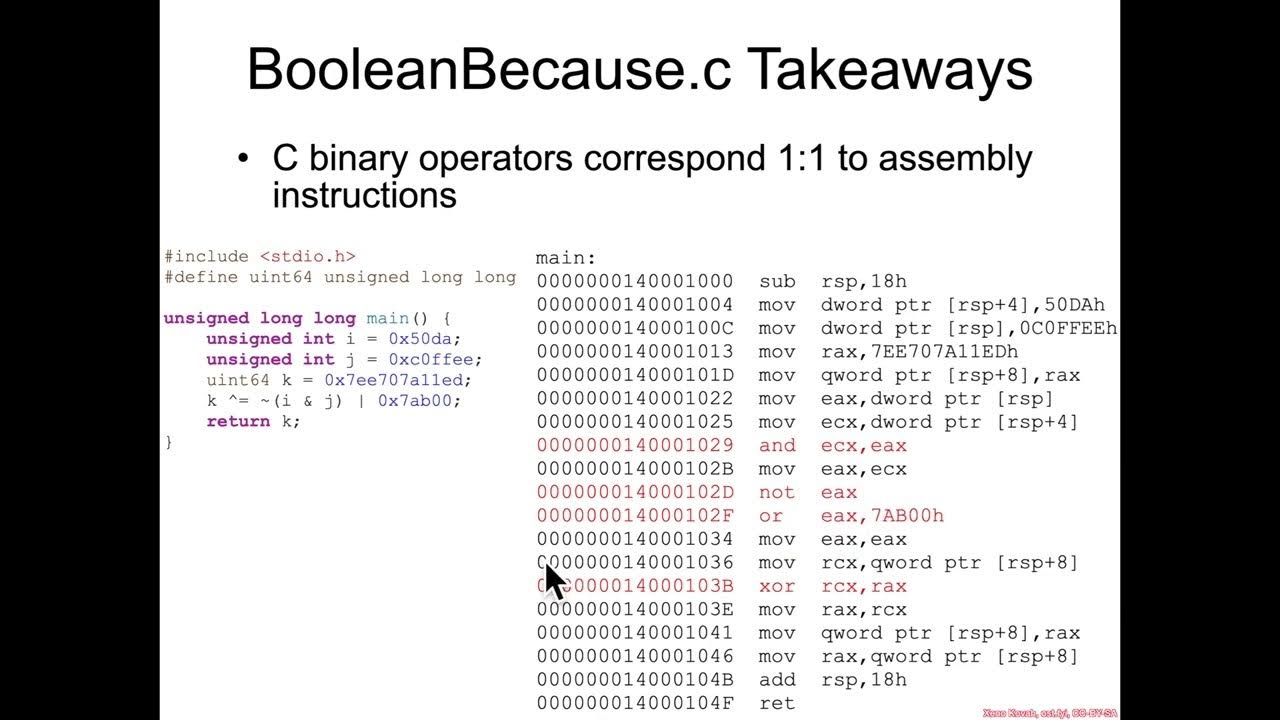 Boolean Logic: BooleanBecause.c Explanation - Architecture 1001: x86-64 Assembly - YouTube