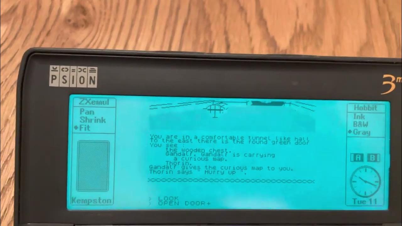 Sinclair ZX Spectrum The Hobbit & Valhalla running on a Psion Series 3A ...