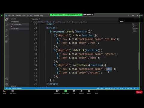 JQUERY EDITING PART CSS & HTML ,JAVA SCRIPT - YouTube