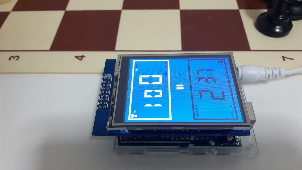 Arduino UNO TFT LCD Chess Clock end of game - YouTube